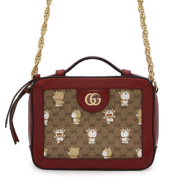 Gucci | Bags | Gucci Supreme Shoulder Mini X Handbag Doraemon Gg Cow ...